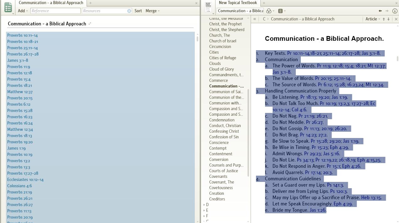 Cool Passage List Feature - Logos Community